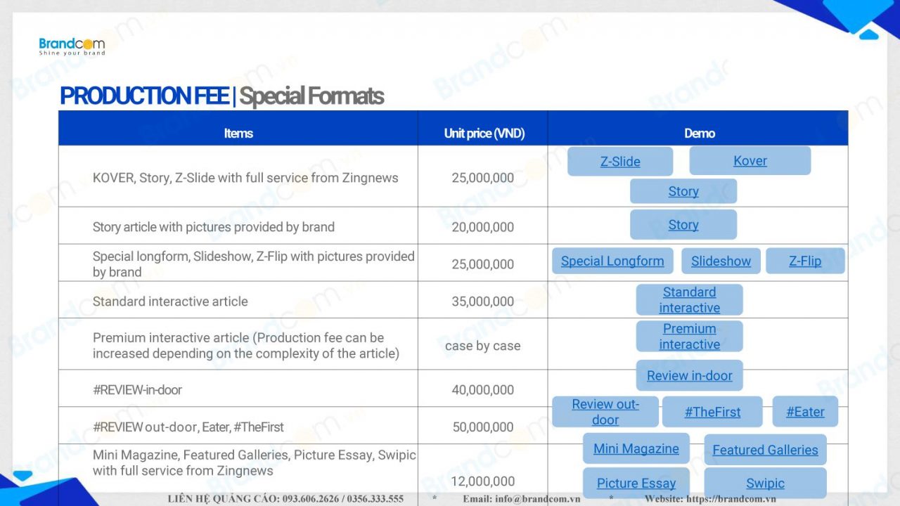 Bảng giá đăng bài PR trên báo điện tử Zing.vn 2023