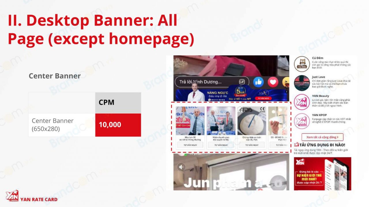 Báo giá quảng cáo báo điện tử yan.vn