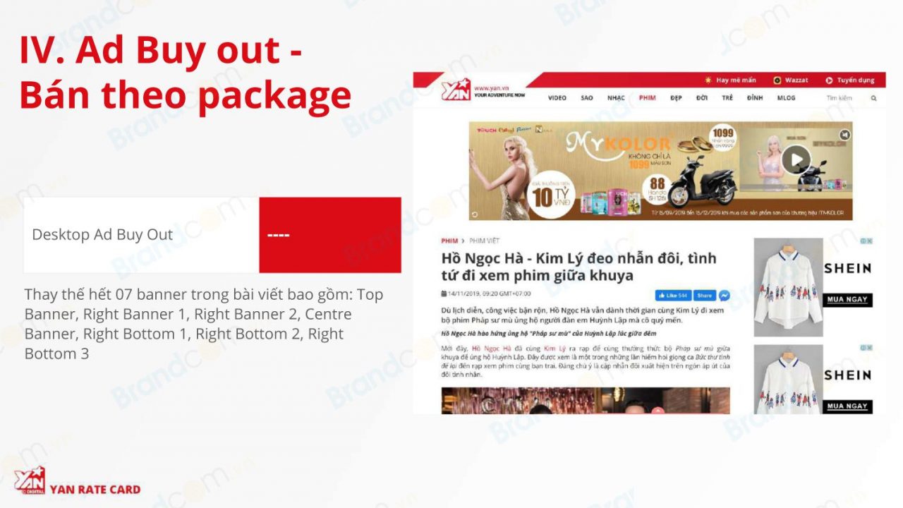 Báo giá quảng cáo báo điện tử yan.vn