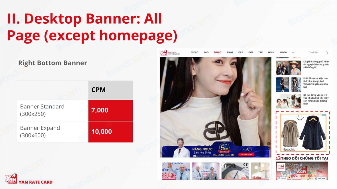 Báo giá quảng cáo báo điện tử yan.vn